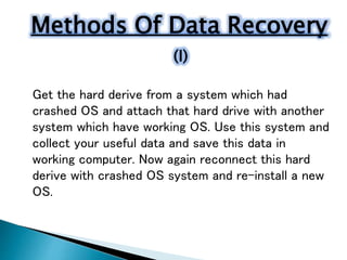 Methods of data recovery | PPTX