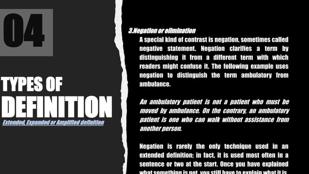 Definition purposes to know the real meaning of definition | PPT