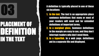 Definition purposes to know the real meaning of definition | PPT