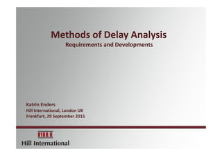 Methods of delay analysis | PDF