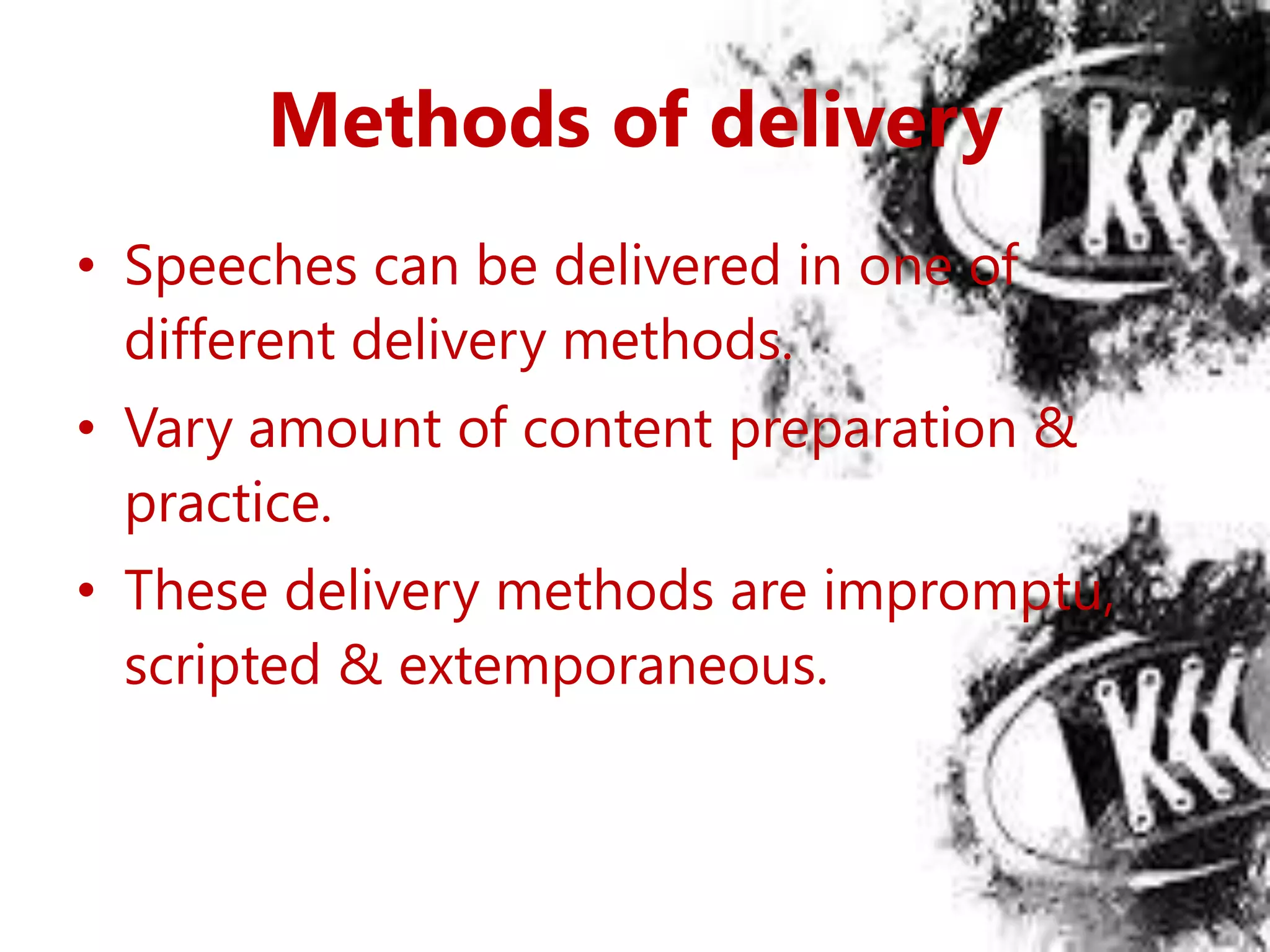Methods of delivery | PPTX