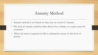 Depreciation and its methods | PPTX