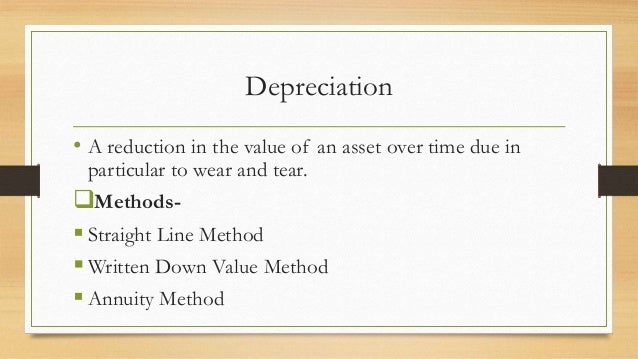 Depreciation and its methods