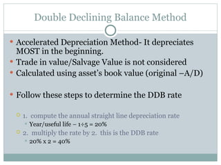 Methods of Depreciation.ppt for students for accounts | PPT
