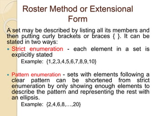 Methods of Designating a Set | PPTX