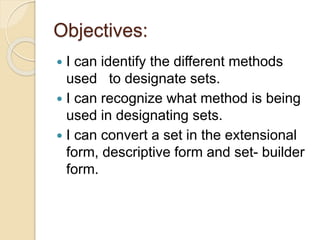 Methods of Designating a Set | PPT