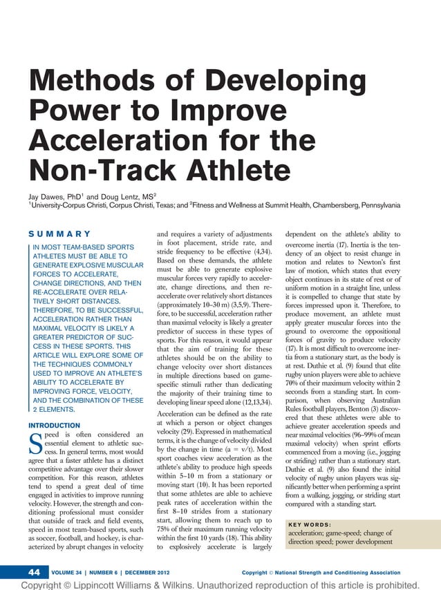 Methods of developing power to improve acceleration for the non track ...