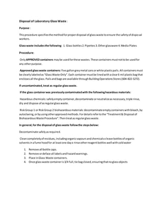 Methods for disposal of laboratory waste | DOCX