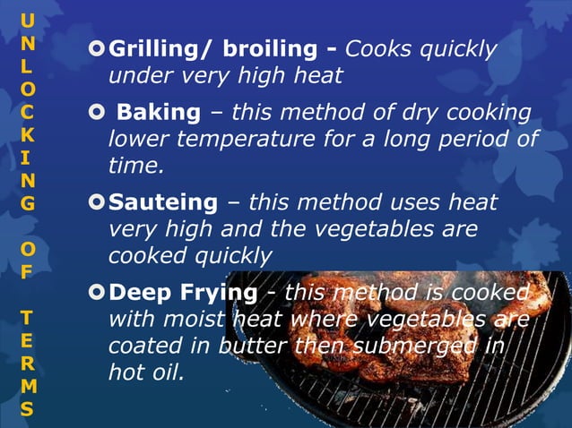 Methods of dry heat cooking (Slides Owned by: Algen F. Olitres) | PPT