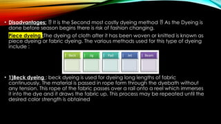 Textile Fibre - Methods of dyeing - Fabric.pptx