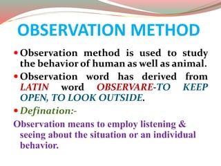 Methods of educational psychology and research. | PPTX