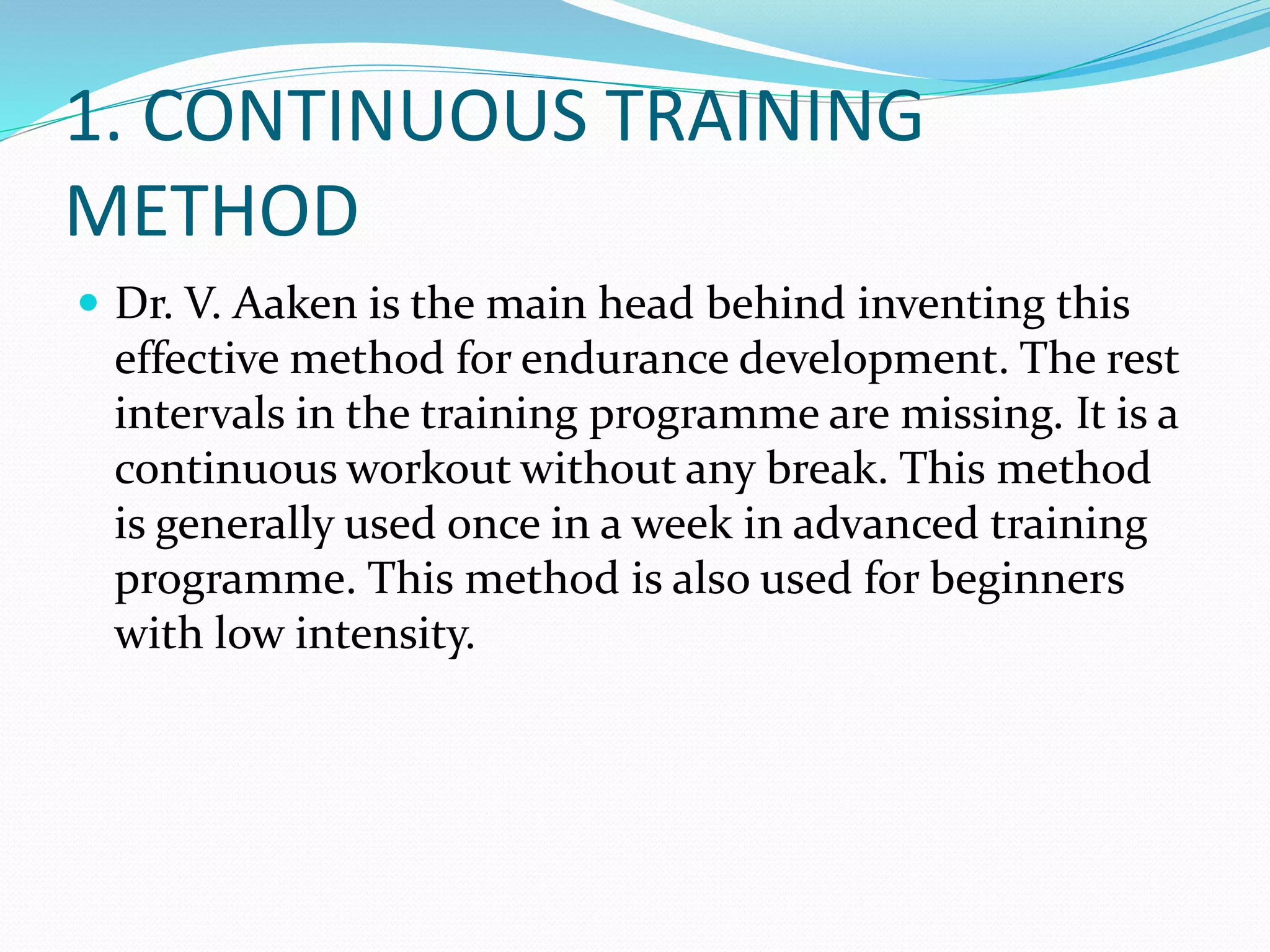 Methods of endurance | PPTX