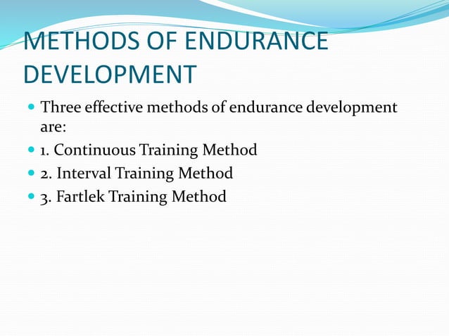 Methods of endurance | PPTX