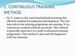 Methods of endurance | PPTX