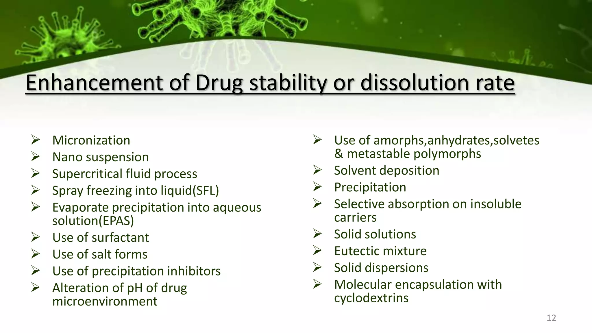 Methods of enhancing bioavailability of drugs | PPTX