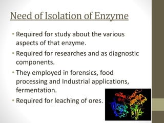 Methods of enzyme isolation and purification | PPTX