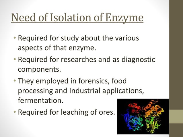 Methods of enzyme isolation and purification | PPTX