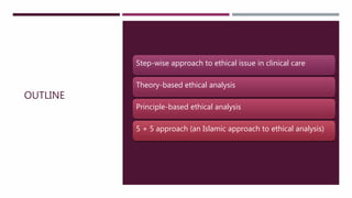 Methods of ethical analysis in clinical care (kaauh nov.2021) | PPTX