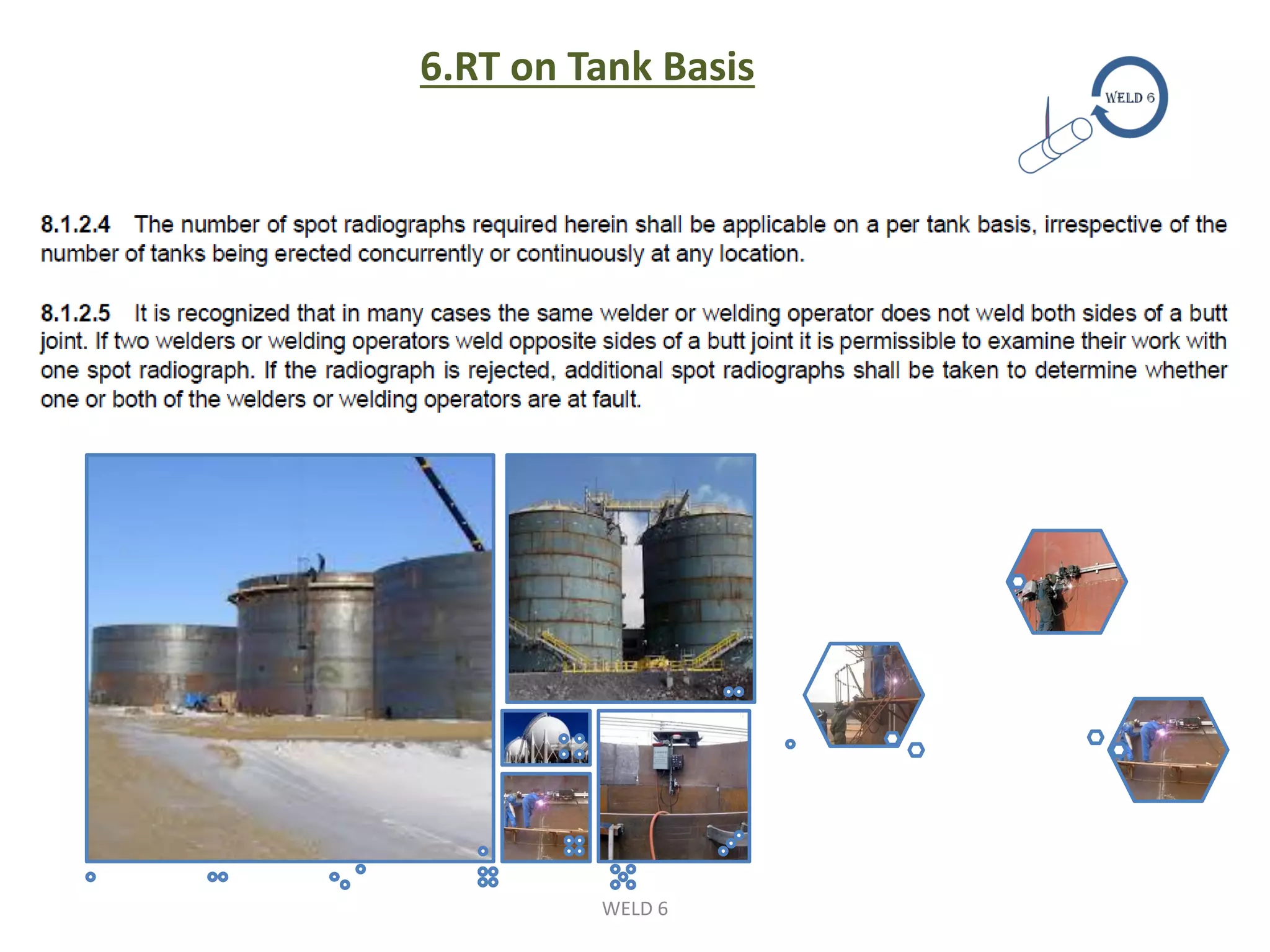 Methods of examination of joints(RT) - API 650 Tanks | PDF