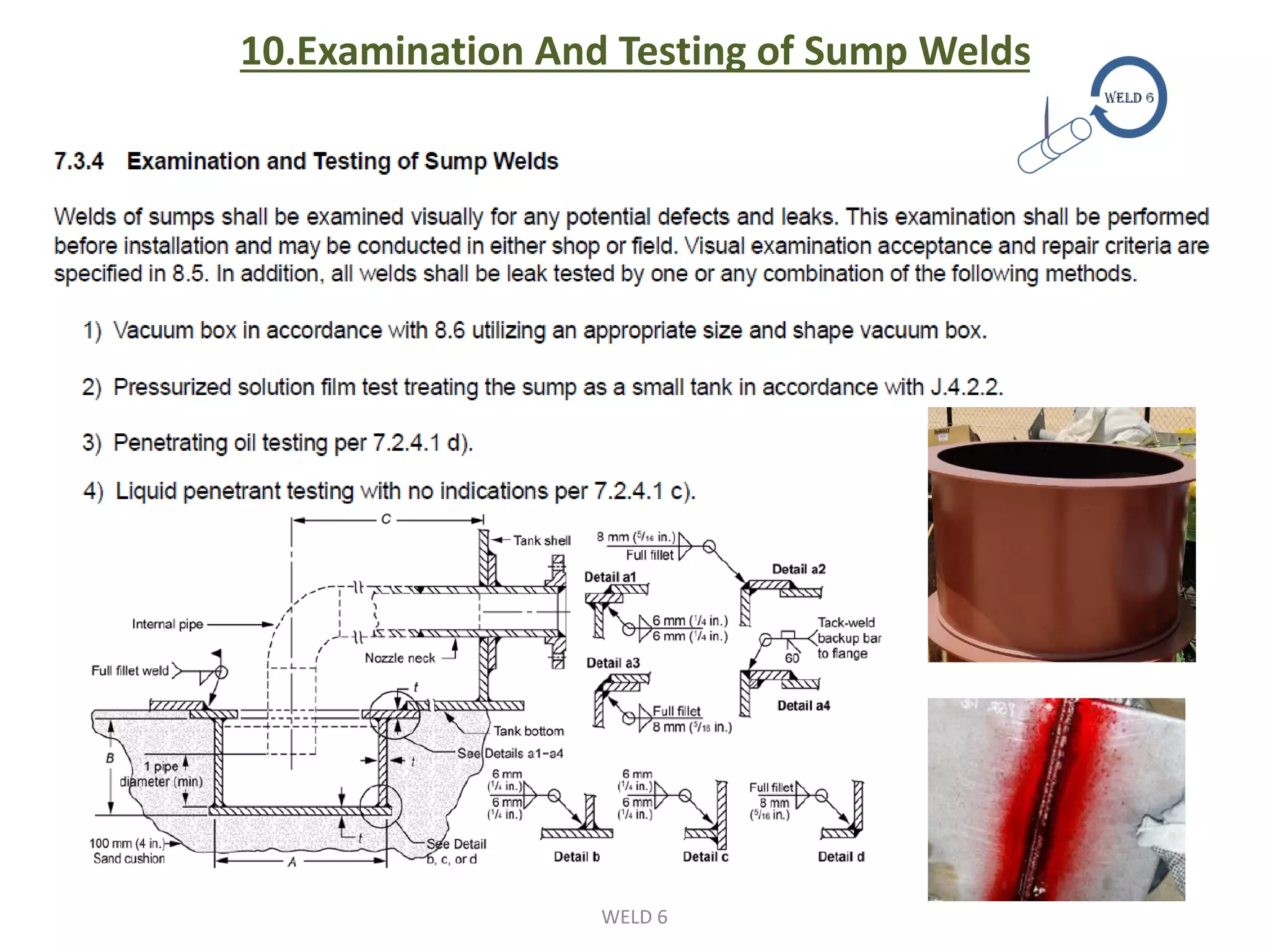 Methods of examination of joints(RT) - API 650 Tanks | PDF