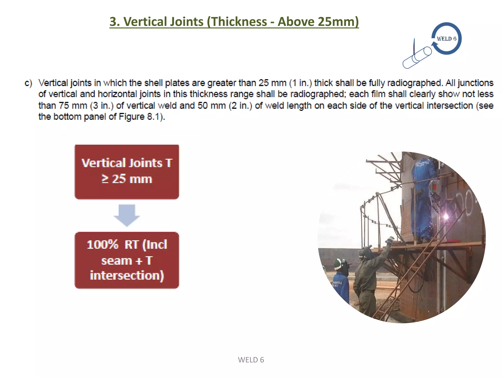 Methods of examination of joints(RT) - API 650 Tanks | PDF