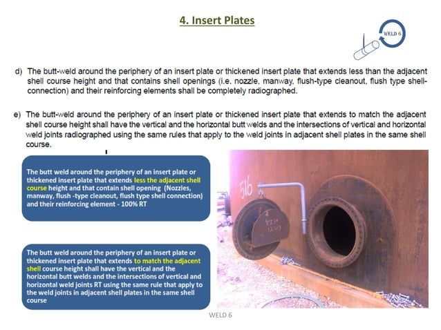 Methods of examination of joints(RT) - API 650 Tanks | PDF