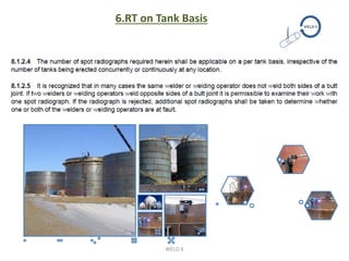 Methods of examination of joints(RT) - API 650 Tanks | PDF