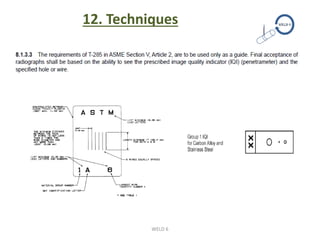 Methods of examination of joints(RT) - API 650 Tanks | PDF