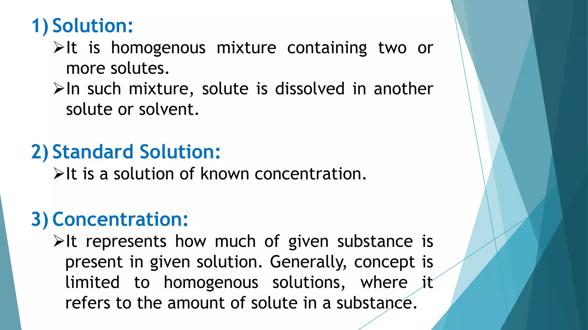 Methods of expressing concentration | PDF