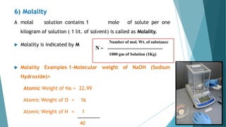 Methods of expressing concentration | PDF
