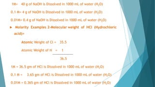 Methods of expressing concentration | PDF