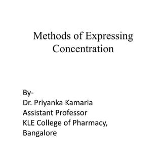 methods of expressing concentrations.pptx | Free Download