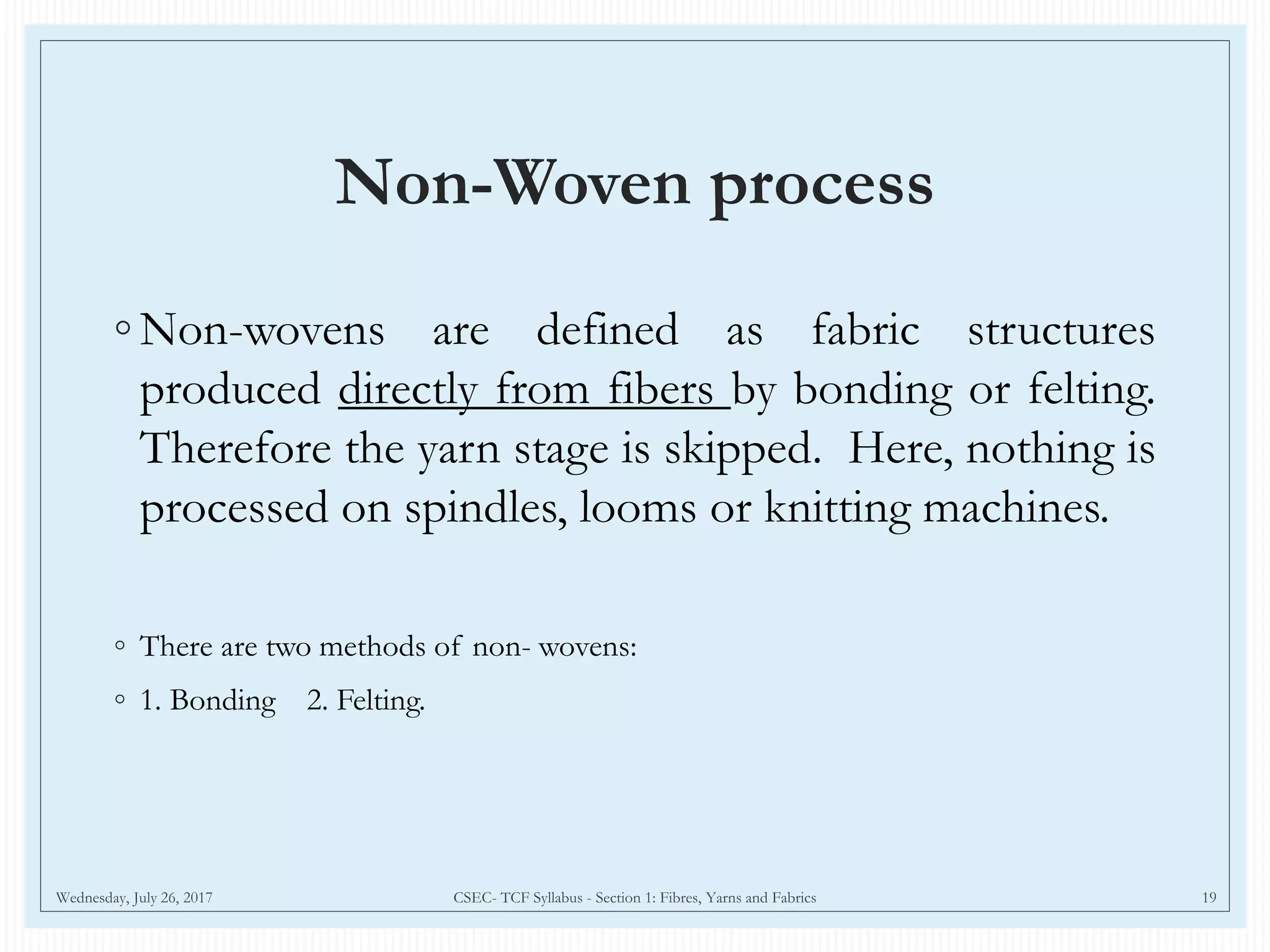 Methods of Fabric Construction | PPTX