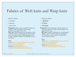 Methods of Fabric Construction | PPTX