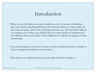 Methods of Fabric Construction | PPTX