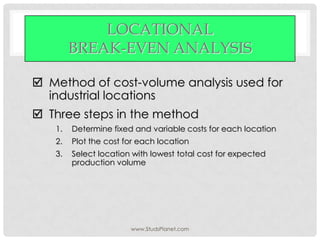 Methods of facility location selection | PPTX