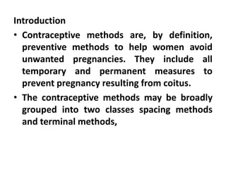 Methods of family planning | PPTX