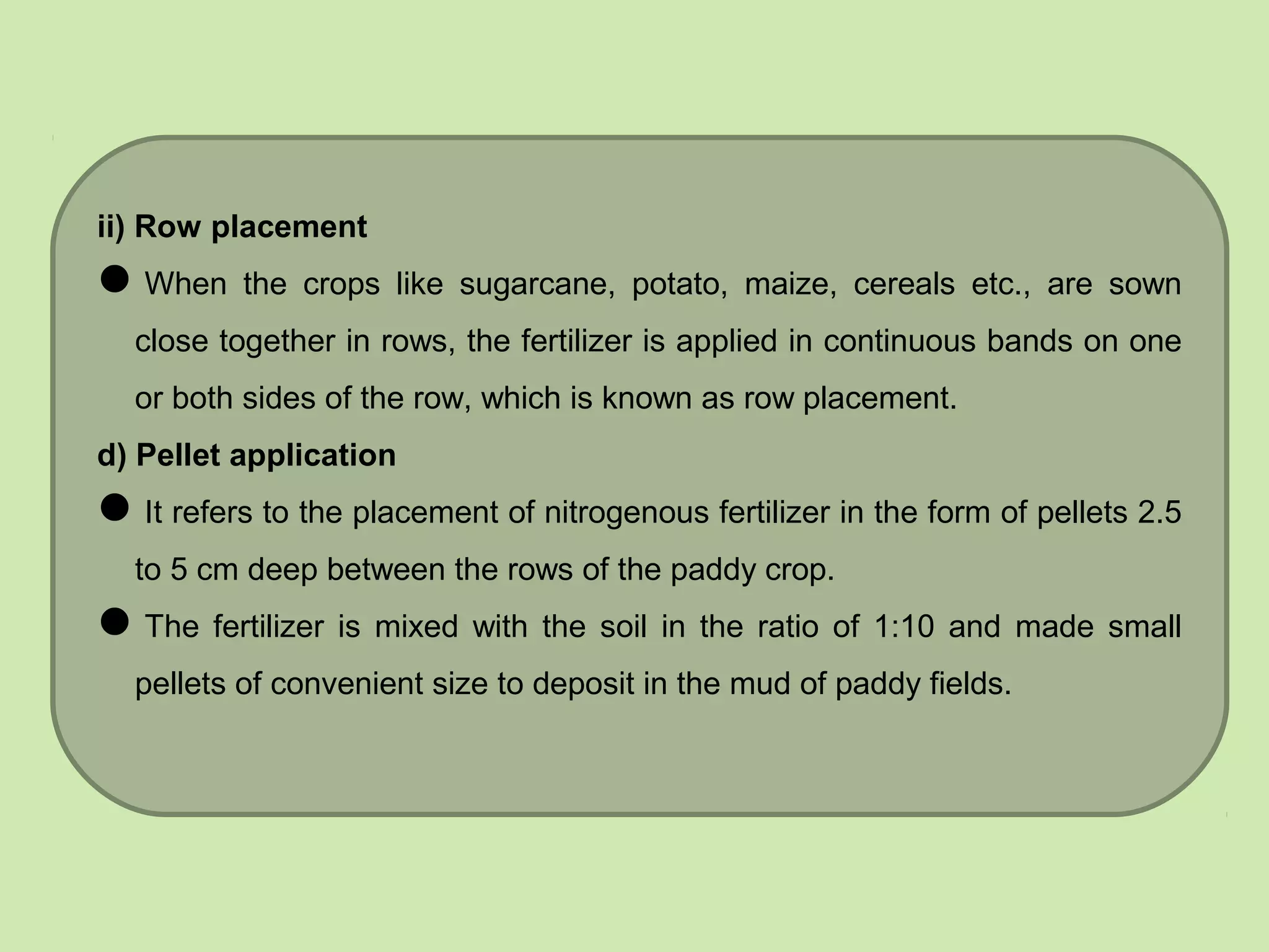 Methods of fertilizer application | PPT