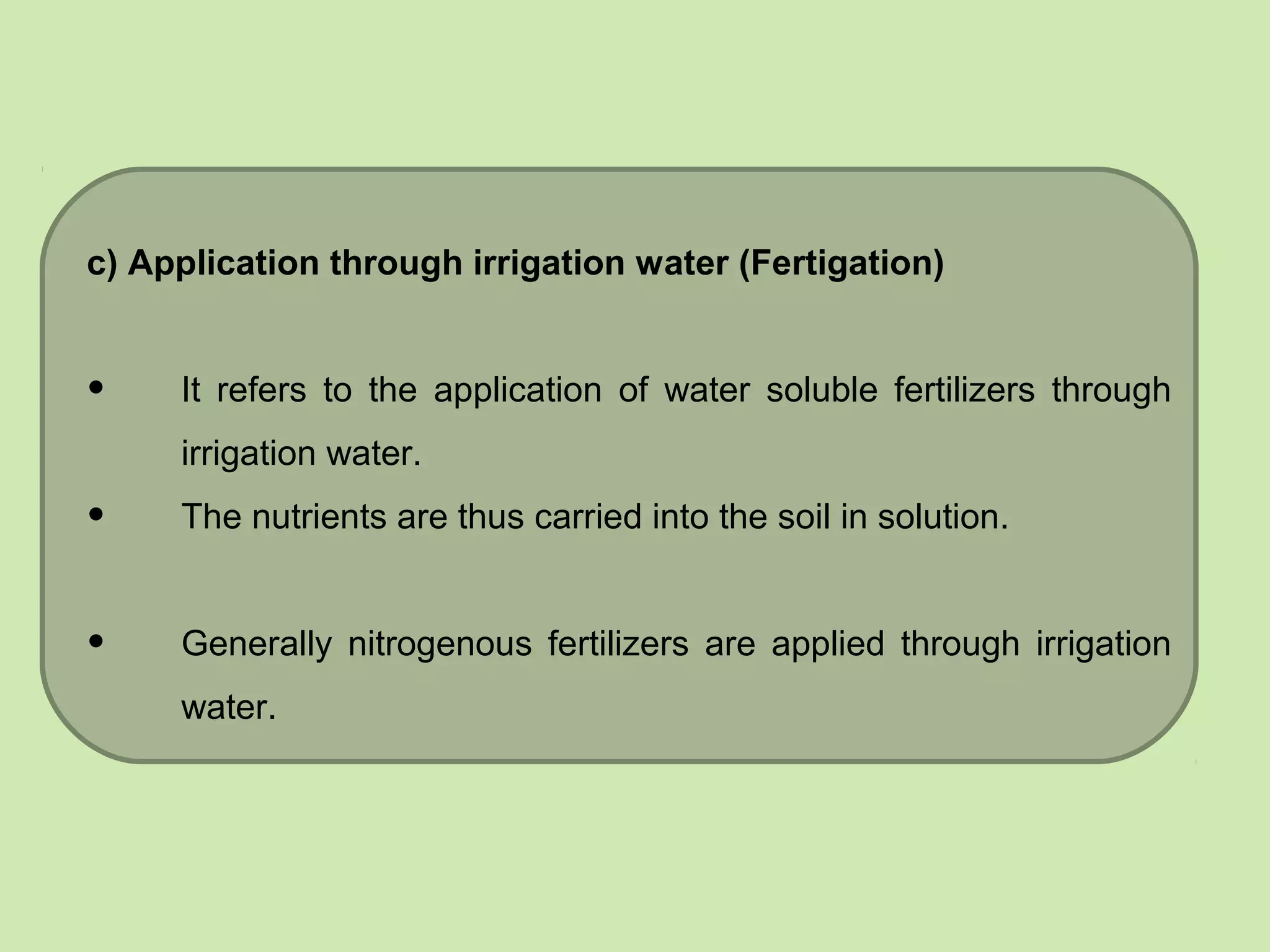 Methods of fertilizer application | PPT