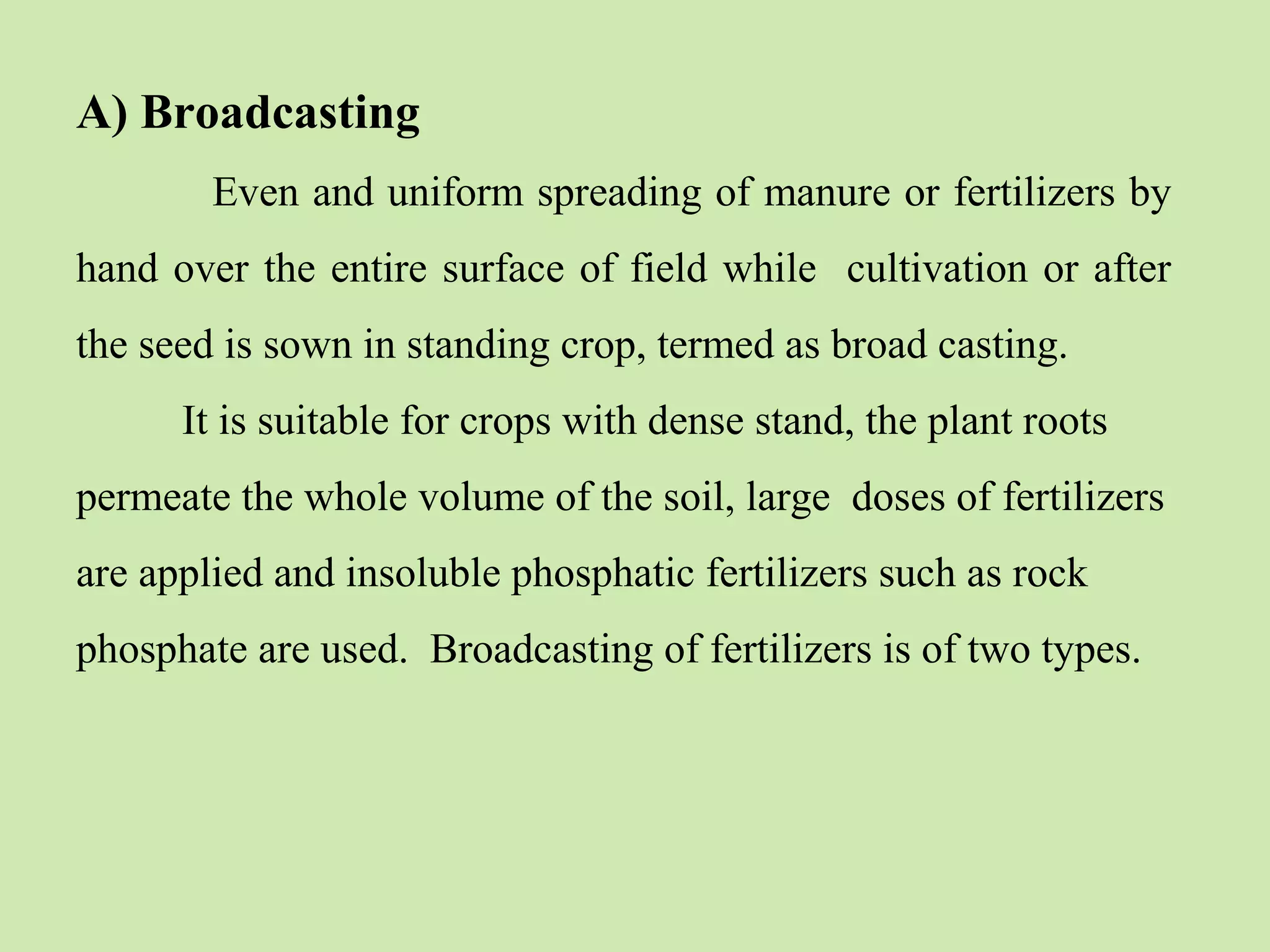 Methods of fertilizer application | PPT