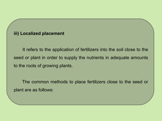 Methods of fertilizer application | PPT