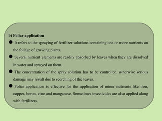 Methods of fertilizer application | PPT