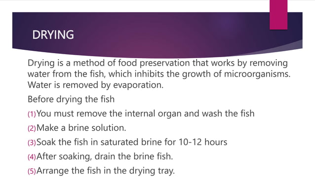 methods of fish preservation.pptx filesd | PPTX | Fish and Aquariums | Pets