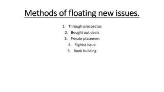 Methods of floating new issues | PPTX