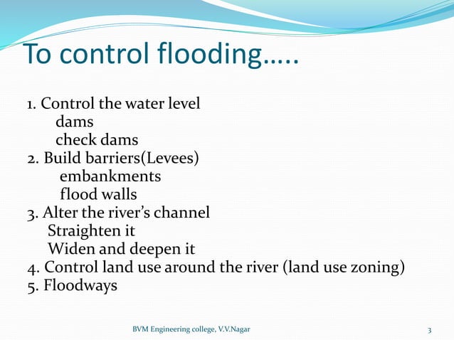 Methods of flood control | PPT | Free Download