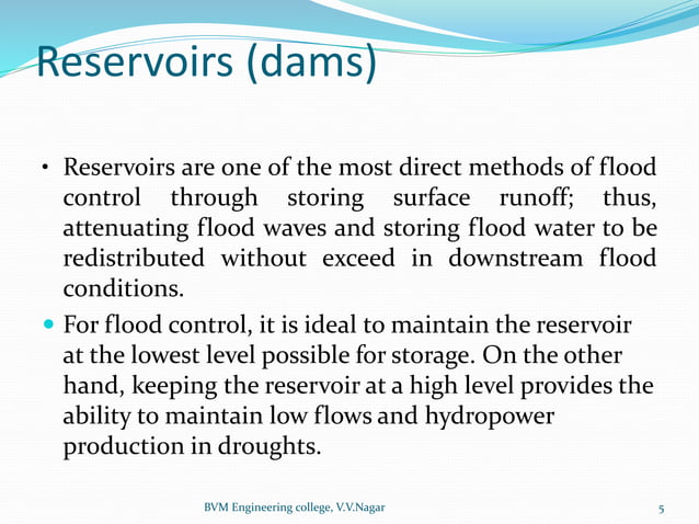 Methods of flood control | PPTX