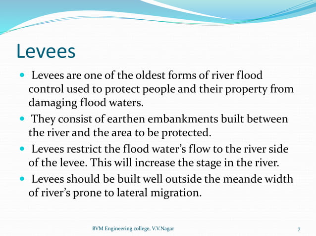 Methods of flood control | PPTX