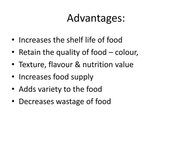 Methods of food preservation | PPTX | Chemistry | Science