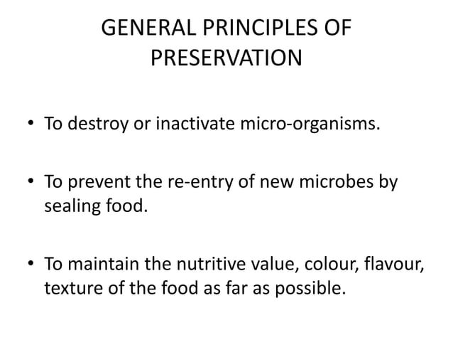 Methods of food preservation | PPTX | Chemistry | Science