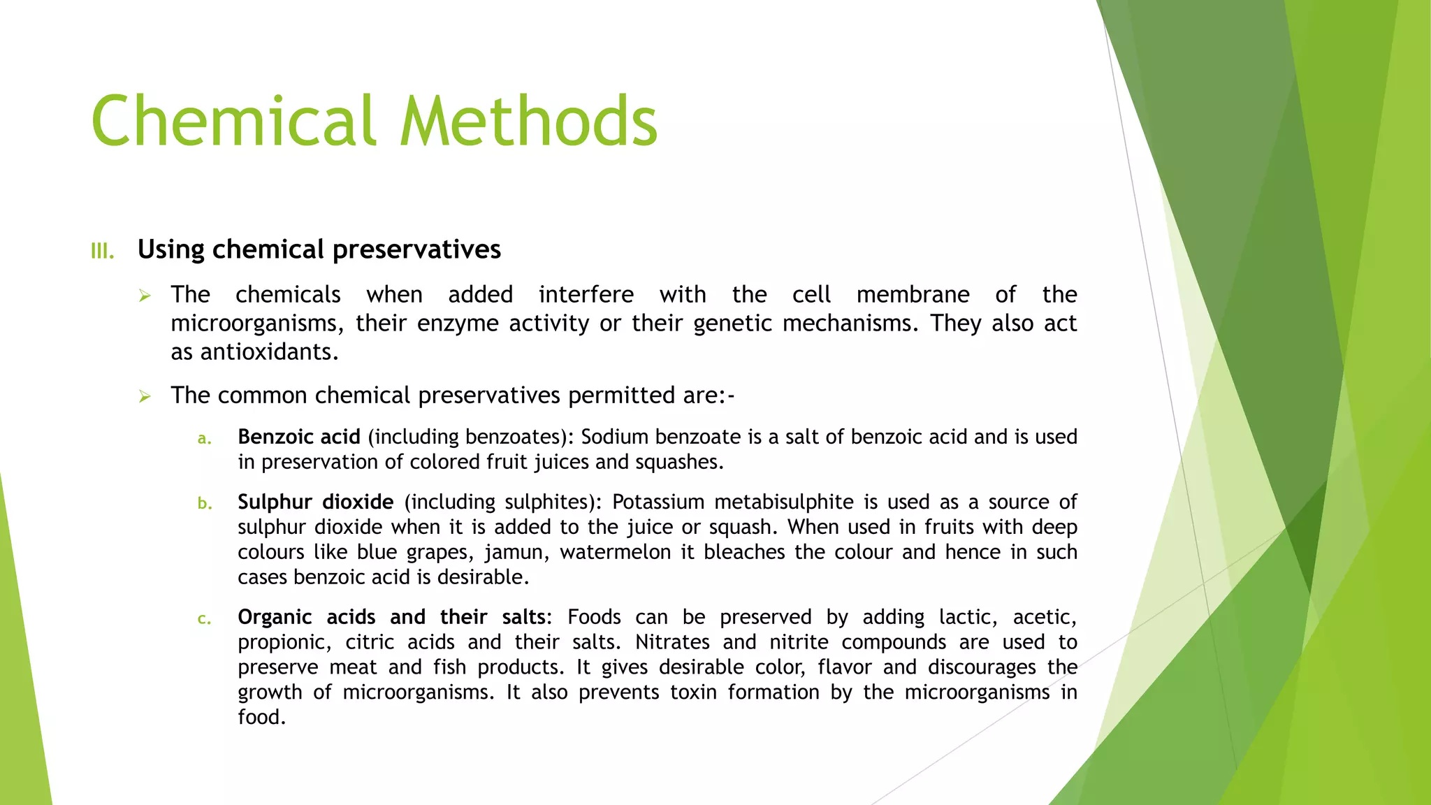 Methods of food preservation | PPTX